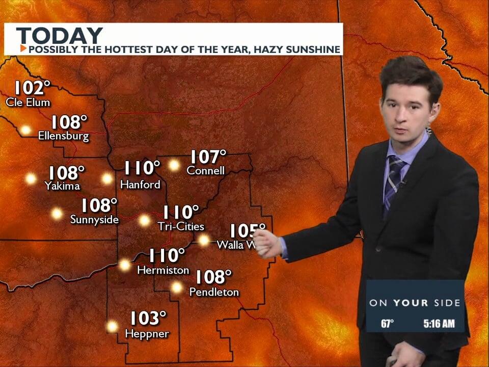 Potentially the hottest day of the year for Tuesday--also a First Alert ...