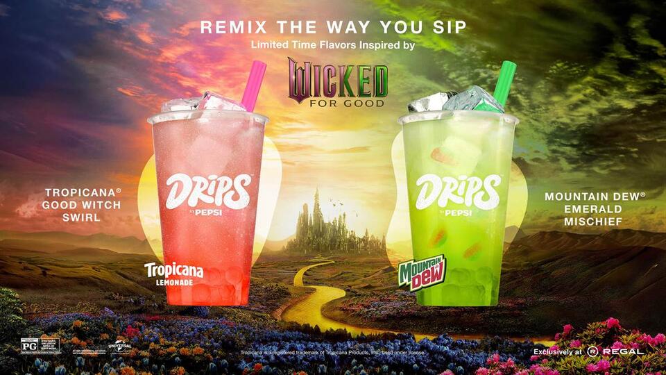 Regal Theaters Adds Exclusive DRIPS by Pepsi Wicked: For Good Beverages ...