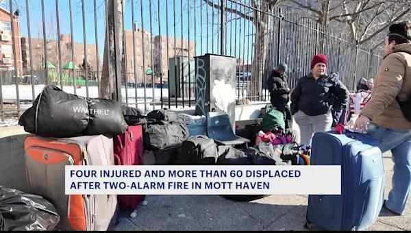 2-alarm fire in Mott Haven leaves 70 residents displaced, 4 injured ...