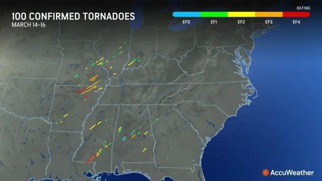 Over 100 tornadoes confirmed from weekend outbreak, including several ...