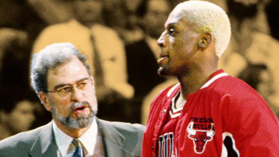 "He goes out and plays for her" - Phil Jackson on Dennis Rodman's ...