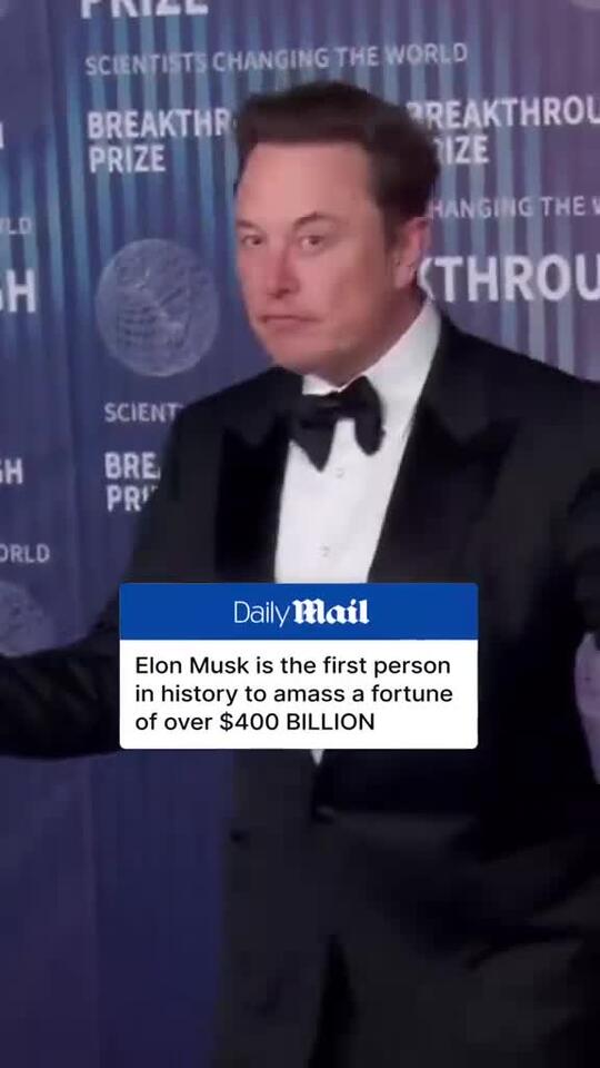 Elon Musk has become the first person in history to amass a fortune of ...